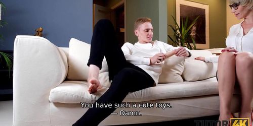 TUTOR4K. Teacher needs no problems and agrees to sex with student - Tnaflix.com