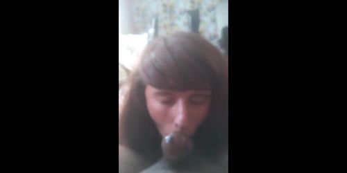 Cross Dressing Sissy Enjoying Sucking A Bbc