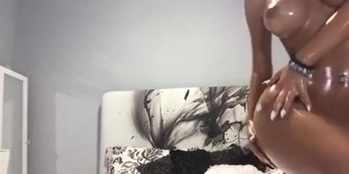Oiled Up Hot Girl