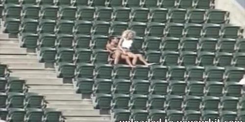 Couple Having Sex At The Stadium