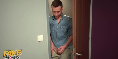 Fake Hostel Hot Teen With Great Tits Gets Stuck In A Ladder And Needs