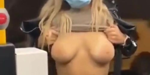 Flashing Boobs On Bus