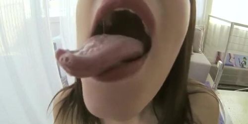 Japanese Long Tongue Lady Finger Sucking Mouth Fingering And Tongue
