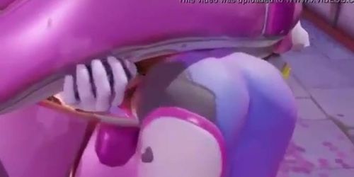 D Va Gets Stuck In Mech And Gets Fucked