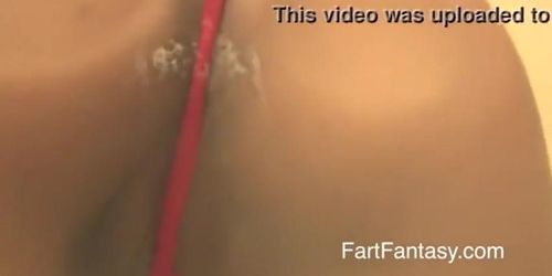 Sexy Girl Farts On Shower Glass