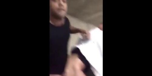 Interracial Bareback Anal On The Parking Deck