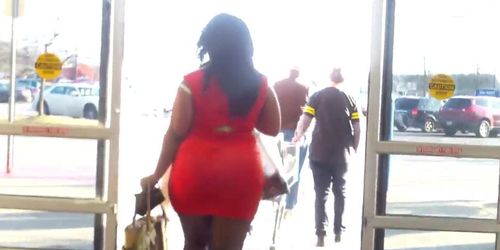 Thick Ass Tight Orange Dress