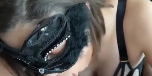 Masked College Slut Blowjob