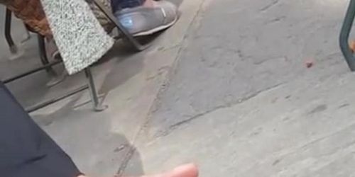 Candid Nylon Feet Toeclamp In Fair