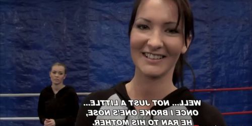 Horny Wrestlers Start Producing Lesbian Sex