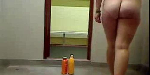 Spying Perfect Babe Body In Gym Shower