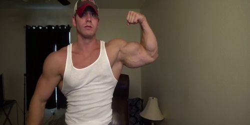Daddy Showing Off His Muscles