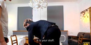 Tutor4K. Hot Tutor With Short Hair Fucked By Student In The Bedroom - Tnaflix.com