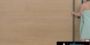 Girlsway - Petite Blonde Coco Lovelock Has Her Pussy Fingered Rough While Waiting For The ...