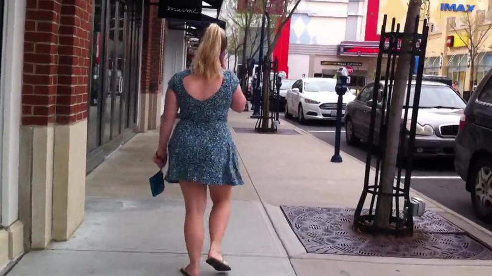 Short Skirt Teen Windy Day
