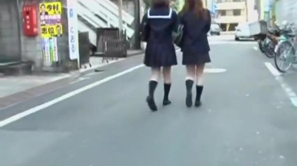 Street Sharking Video Featuring Two Japanese Schoolgirls Porn Videos