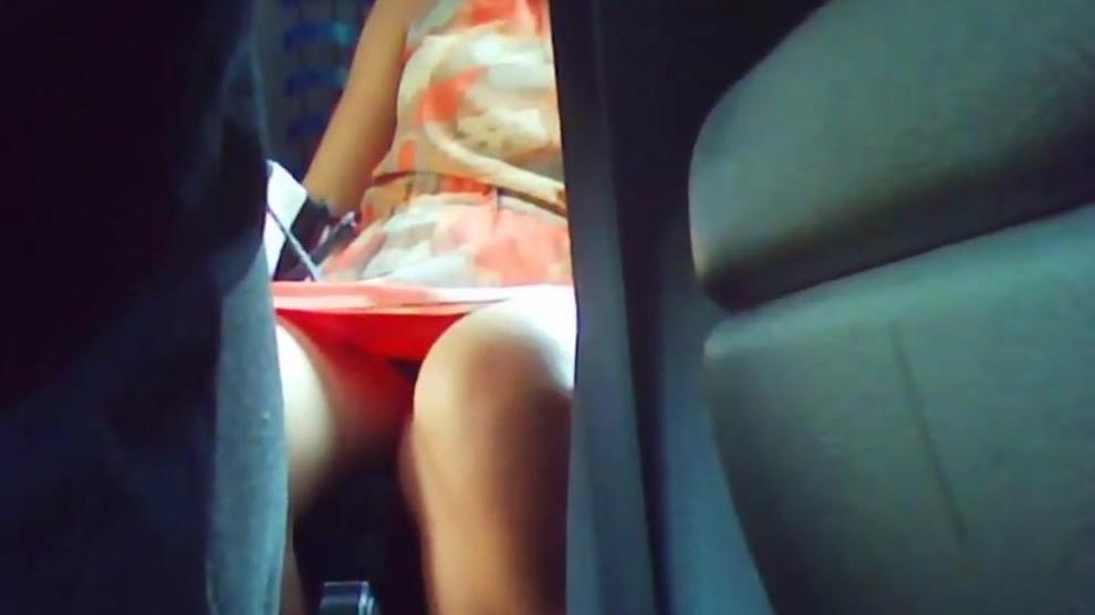 Bus Upskirt Back Seat
