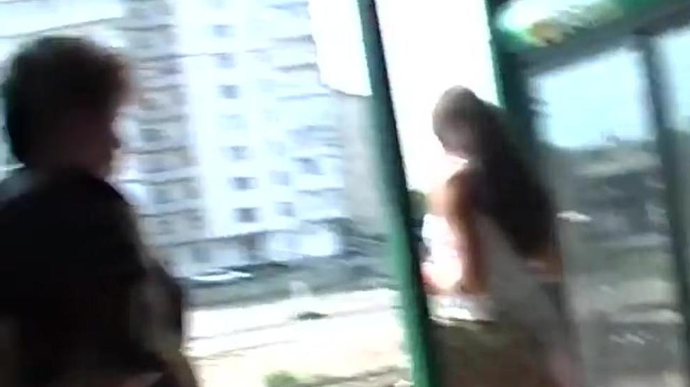 Bus Stop Sanitary Towel Upskirt Porn Video