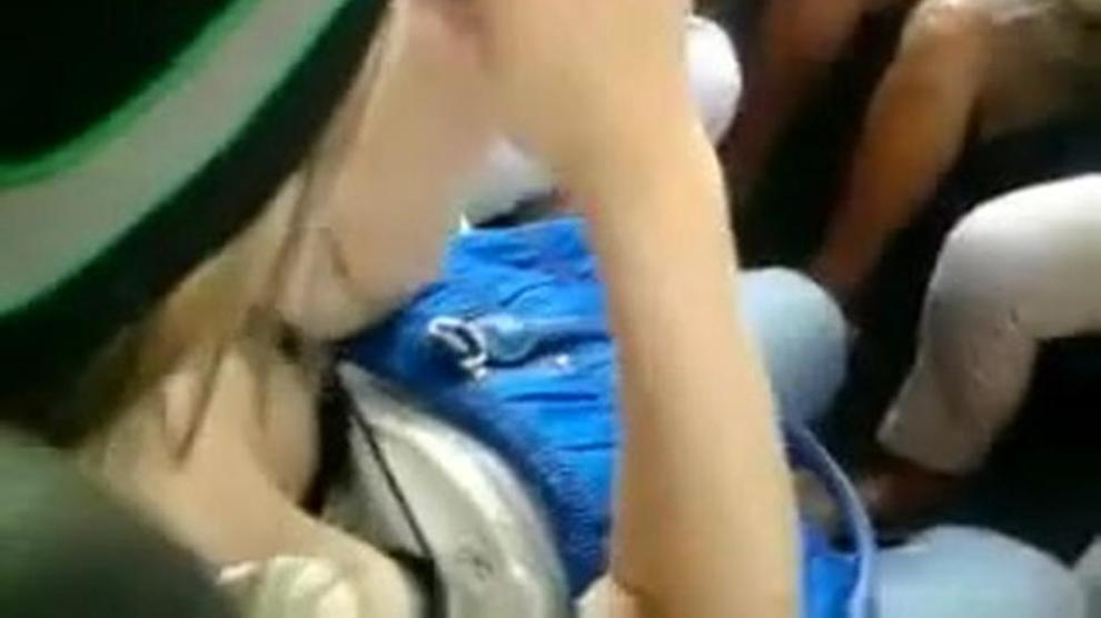 Downblouse On The Bus