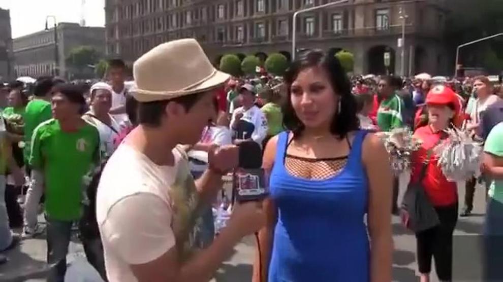 Latin Dancer And Tv Host Strip In Public Square 