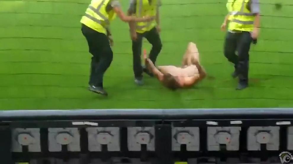Nude Maniac Runs Around The Football Field Porn Videos
