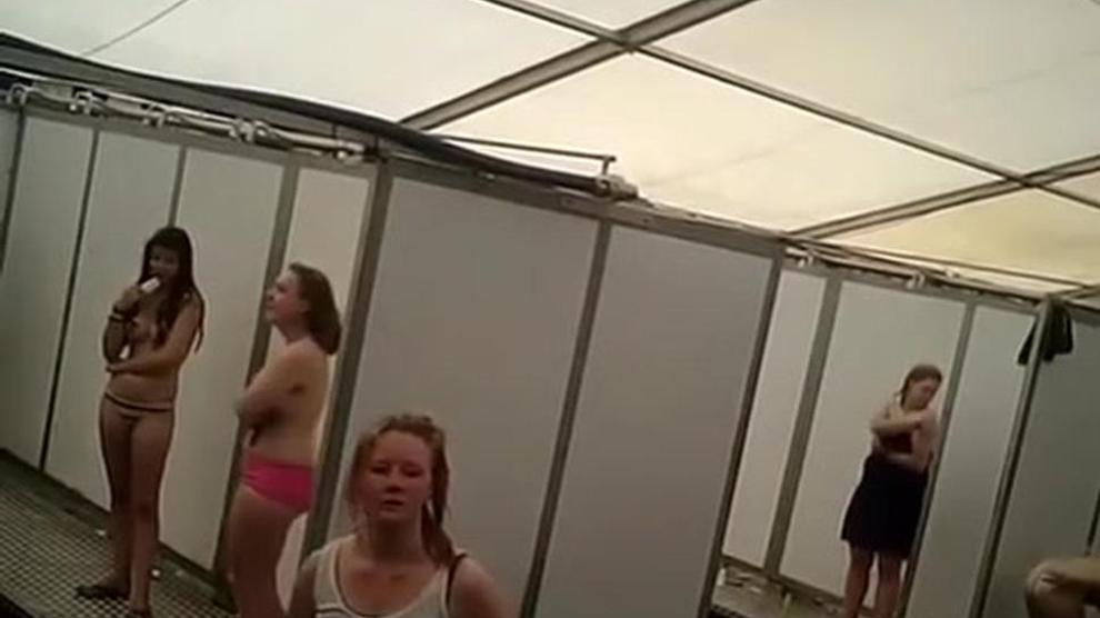 Spy Camera In Multiple Shower Cabins