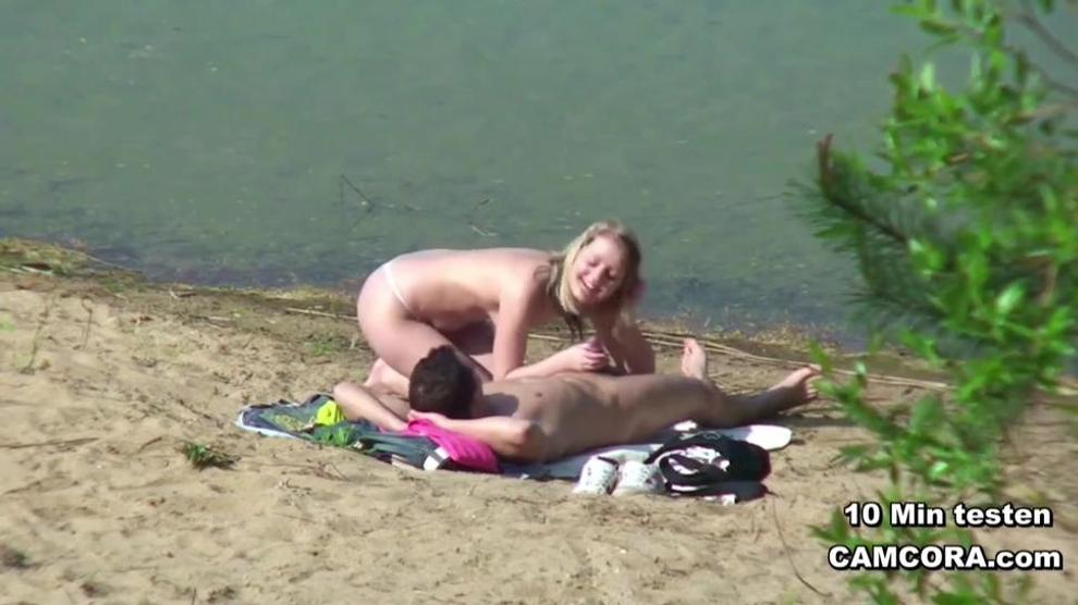 Young German Teen Couple Voyeur In Sex On The Hamburg Beach