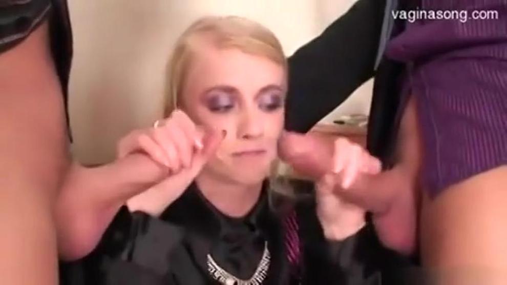 Gorgeous Hot Blonde Slut Gets Dped At The Office