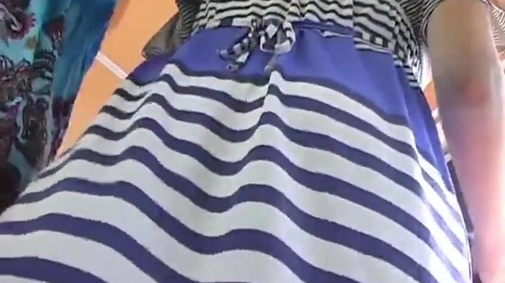 Upskirt Panty Of The White Color In The Crowd