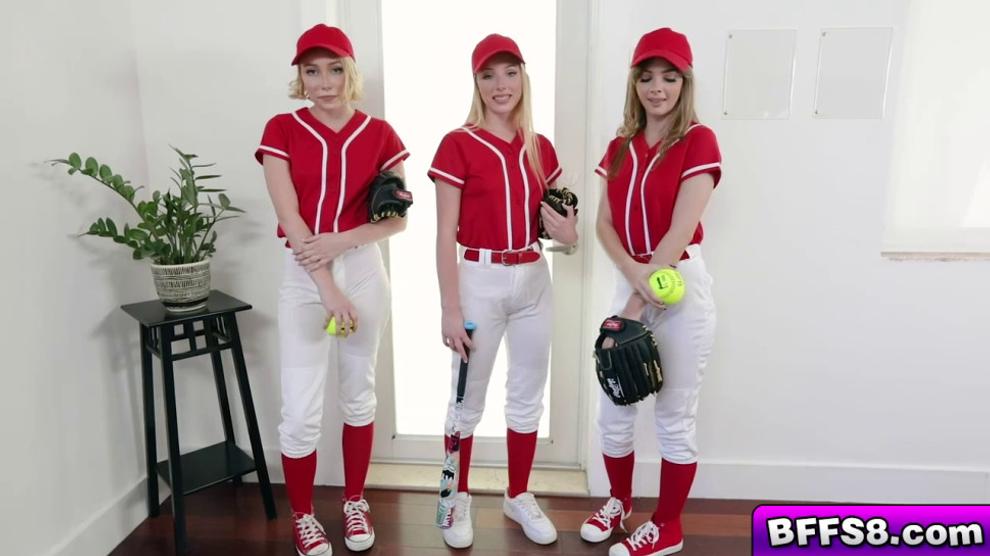 Baseball Babes Dixie Lynn Lola Leda And Athena May Sharing One Big Cock Porn Videos