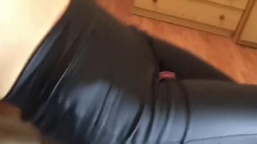 Leather Leggings Thigh Job And Cum Between Thighs Porn Videos