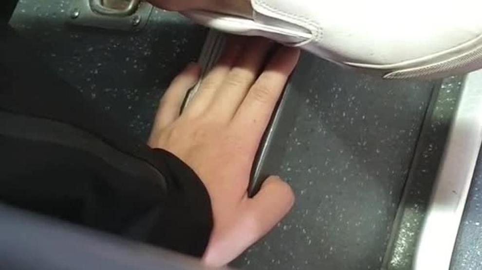 Candid Hand Trample Bus