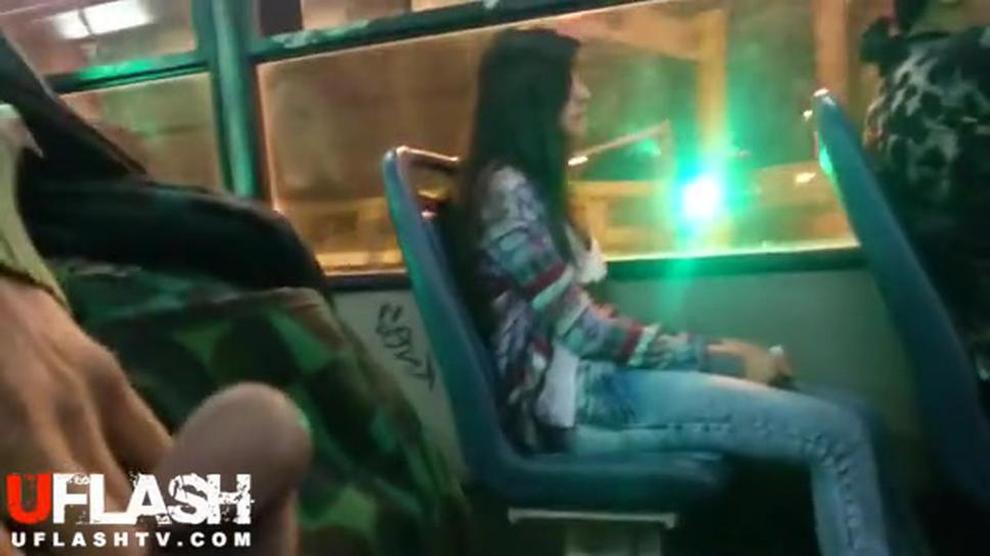 Cock Flash In Bus