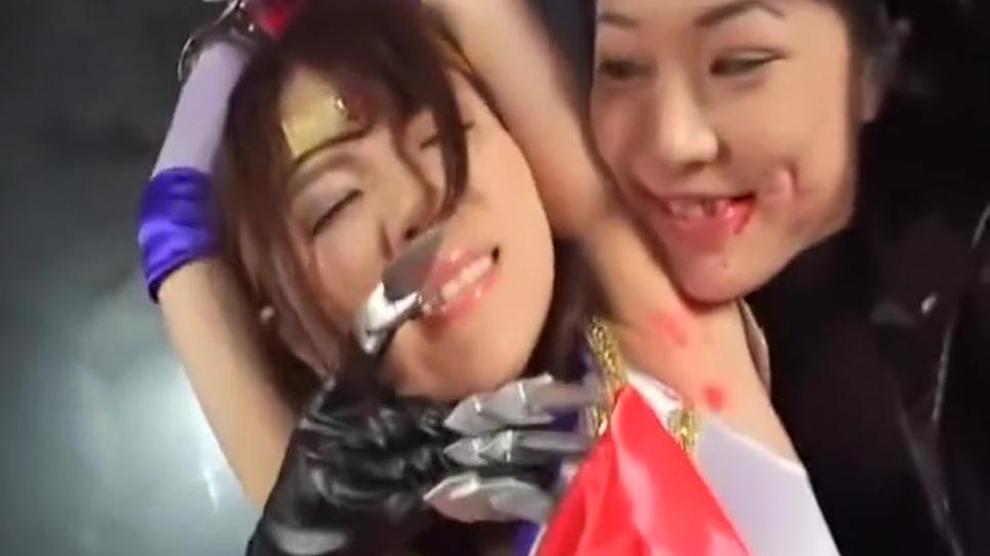 Japanese Beautiful Superheroine Tied and Teased by Female Villain - TNAFlix.com