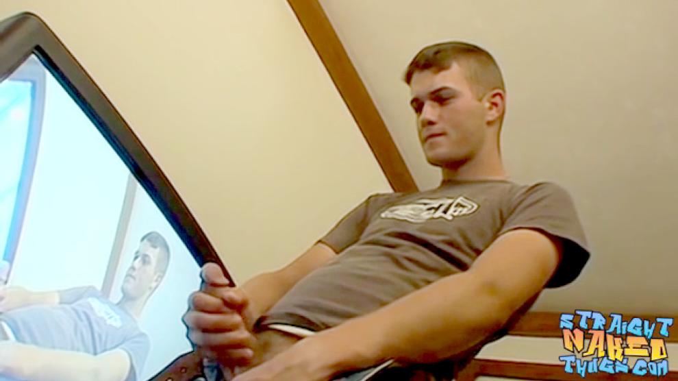 Straight Naked Thugs Straight Thug Bryce Corbin Teases By Jerking Off Solo