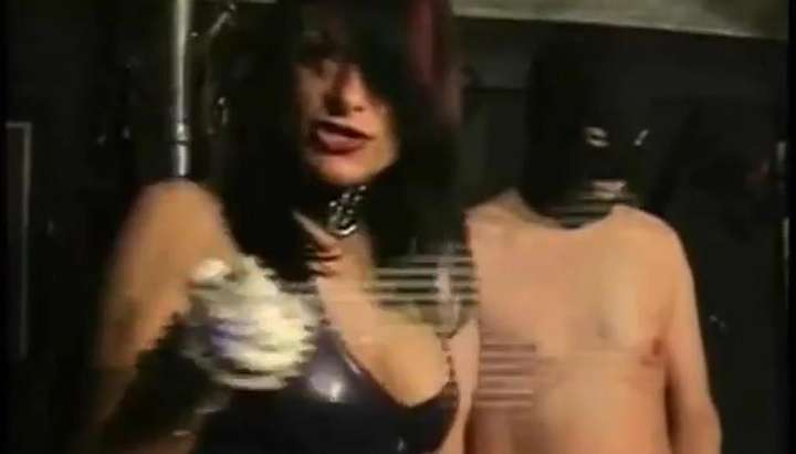 Horny Mistress Dometria Hits The Dick Of The Slave With A Whip And Uses His Balls As A Punching