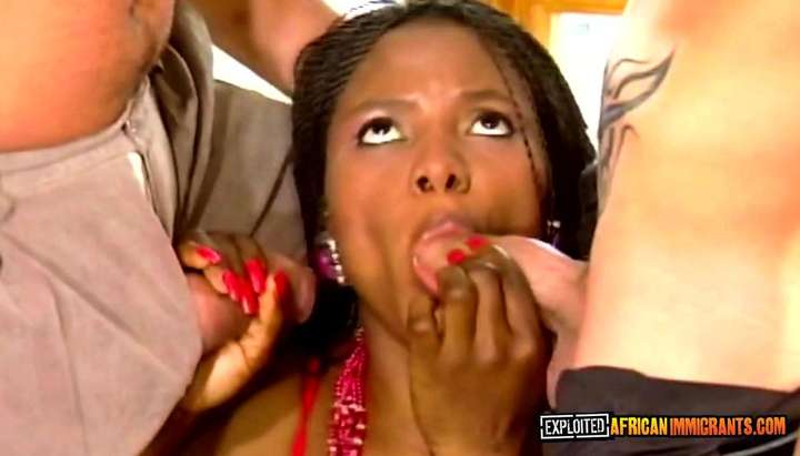Exploited African Immigrants Black African Suck Machine Pleasuring White Cock Masters Small