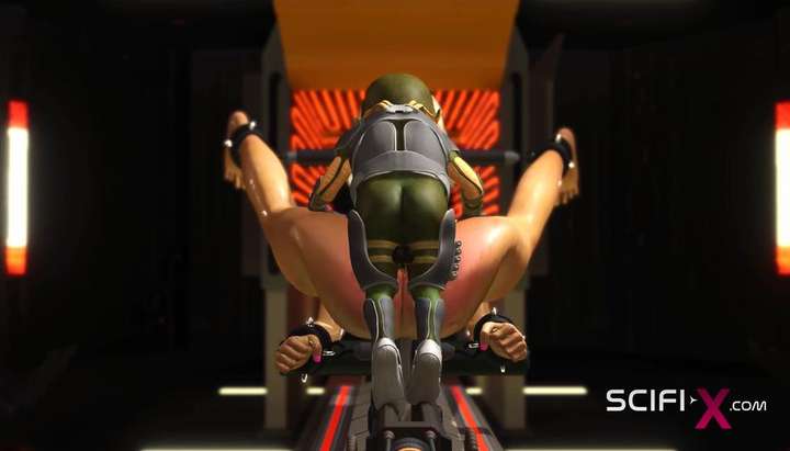 Scifi X Green Alien Fucks Hard A Sexy Cuffed Girl In The Sci Fi Lab In A Spacecraft Sex With
